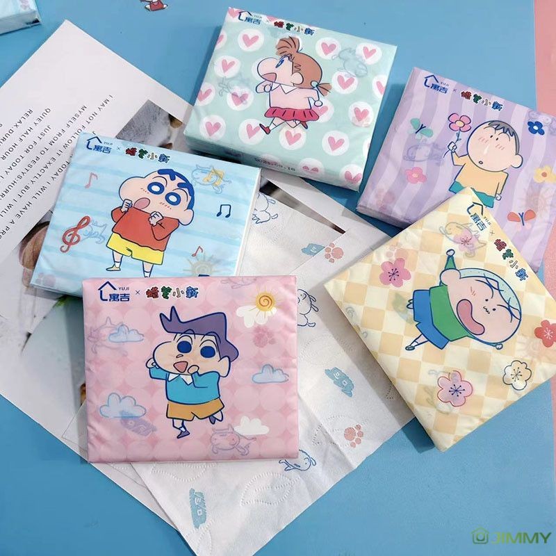 4Packs Crayon shin-chan Tissue Paper Extraction Household Small Pack 30 ...