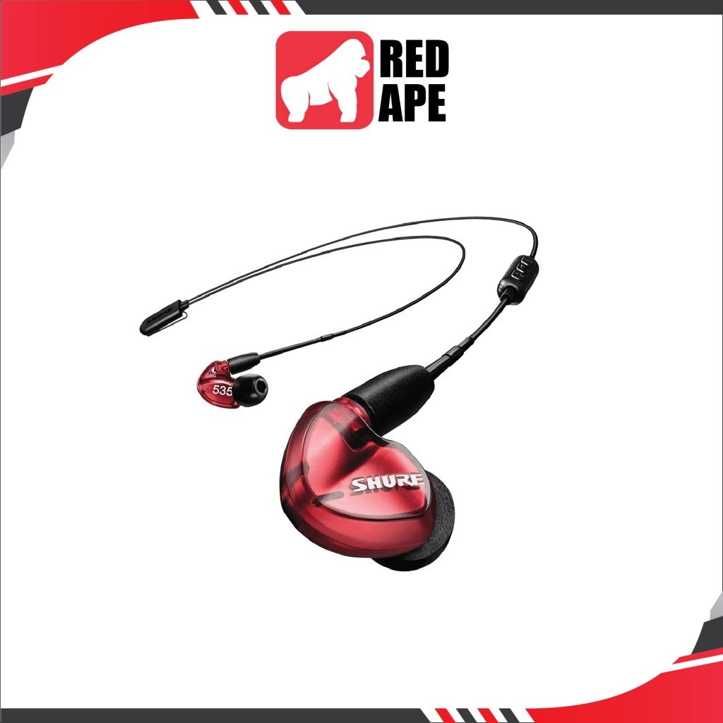 Shure SE535, Sound Isolating Earphones: Limited Edition Red with Remote ...