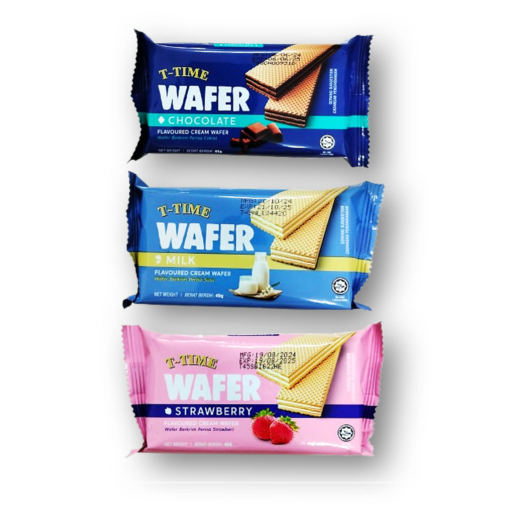 T-Time Wafer Bar Chocolate/Milk/Strawberry 45g | Shopee Malaysia