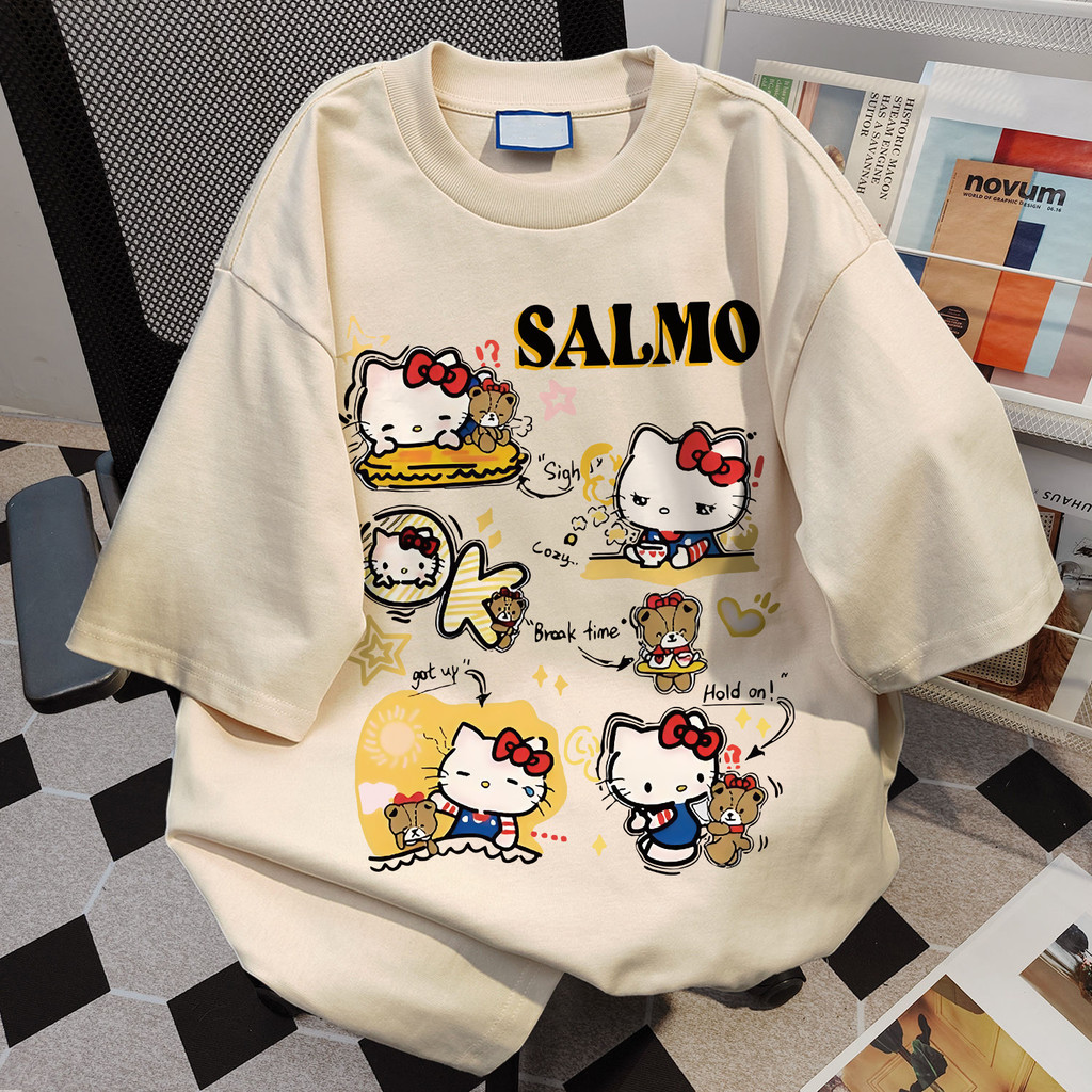 COD (Delivery In Bangkok) MAO Shop Cotton oversize T-Shirt With Cute Cartoon Pattern Loose ...
