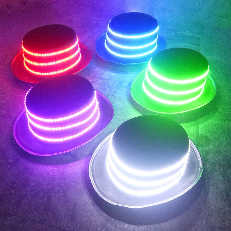 Bright LED Jazz Hat For Party Magic Performance Bar Club Equipment Same ...
