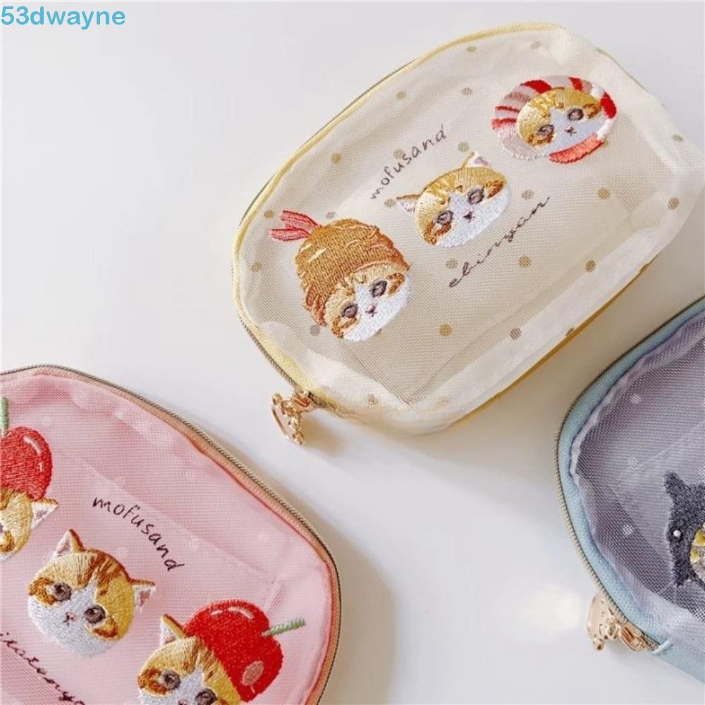 DWAYNE Mofusand Coin Purse Wallet, Strawberry Tempura Kitty Mesh Purse ...