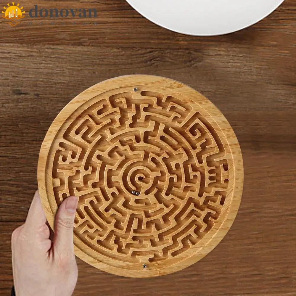 DONOVAN Round Maze Board Game, Montessori Interactive Magnetic Maze Toy ...