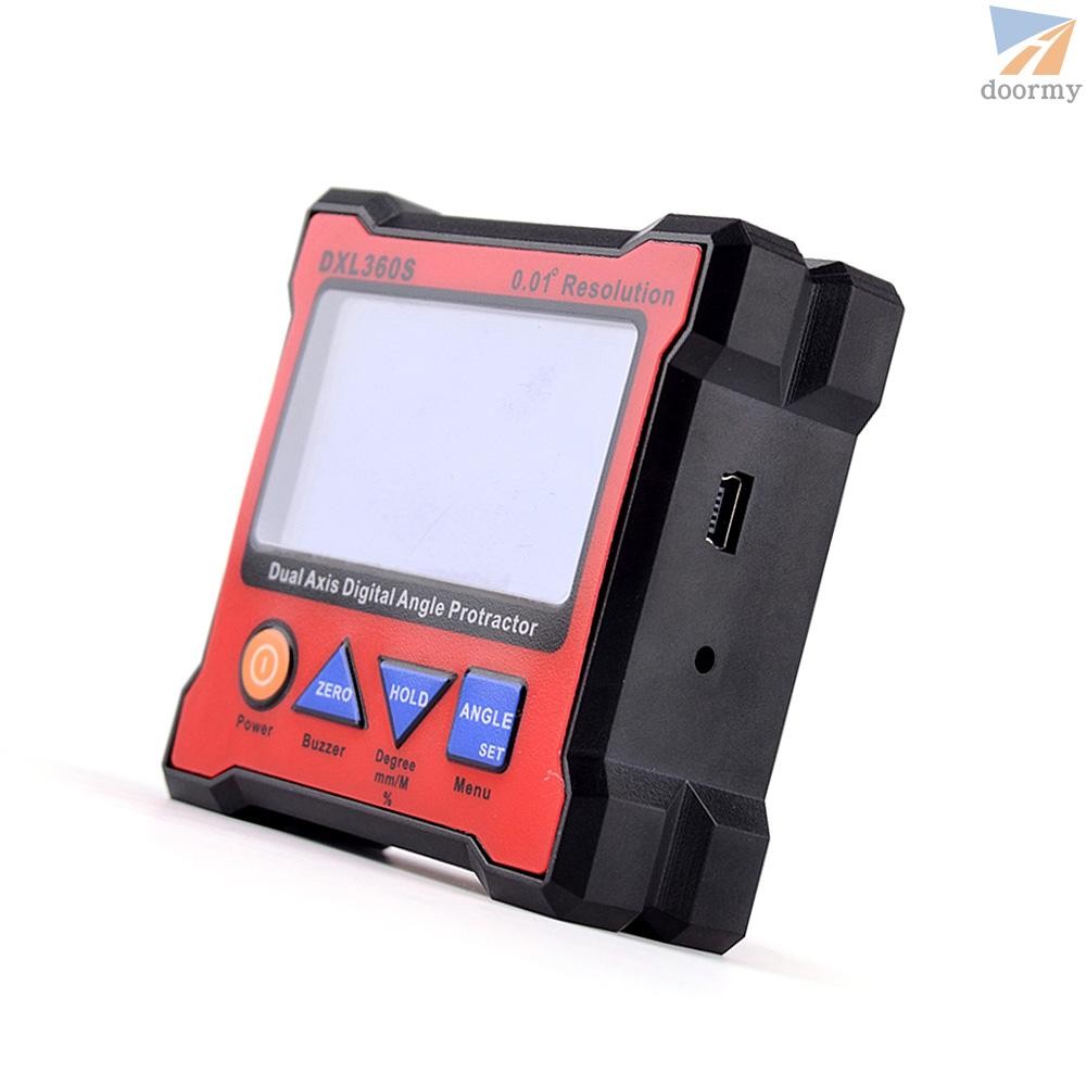 DXL360S Dual Axis Digital Angle Protractor with 5 Side Magnetic Base High-precision Dual-axis ...