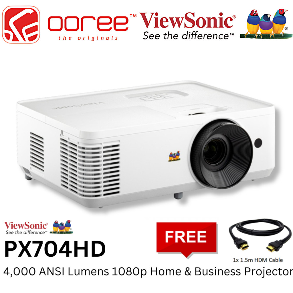 VIEWSONIC PX704HD 4,000 ANSI LUMENS FULL HD 1920X1080 HOME & BUSINESS ...