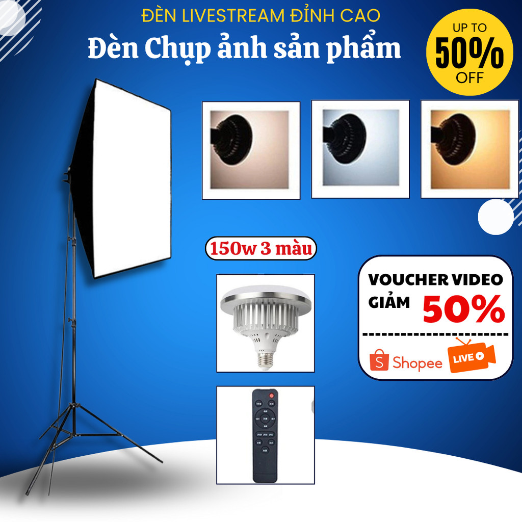 Softbox KIT for Photography Studio Filming Multi-Colored Light Bulb ...