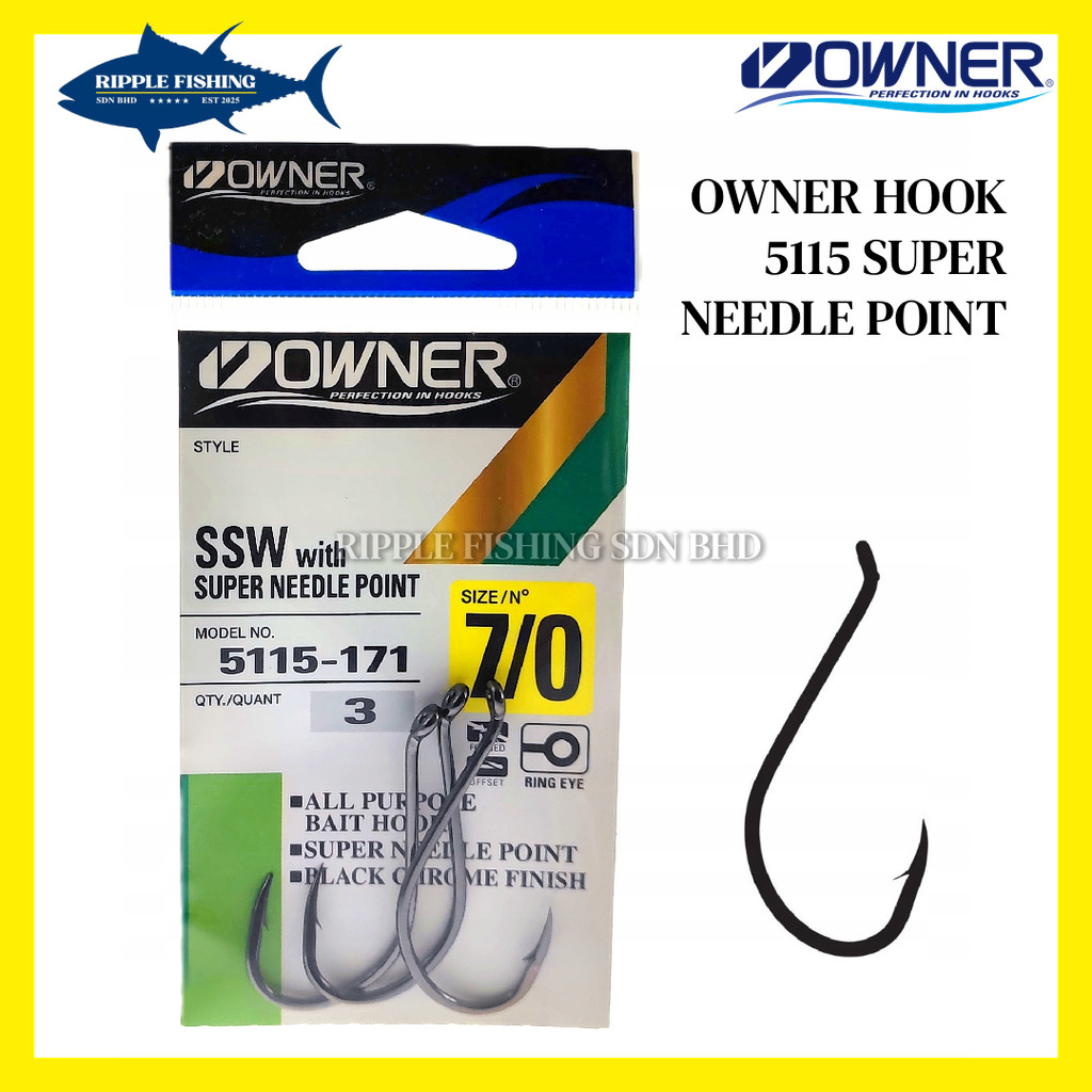 OWNER HOOK 5115 SUPER NEEDLE POINT FISHING HOOK MATA KAIL | Shopee Malaysia
