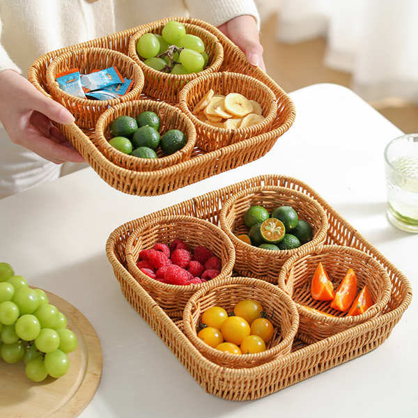 dessert serving tray dessert tray bamboo Makanan ringan, pinggan buah ...