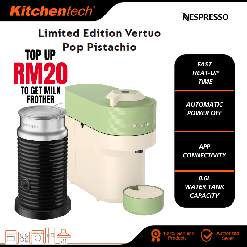 Nespresso Limited Edition Vertuo Pop Pistachio Coffee Machine GCV2-GB ...