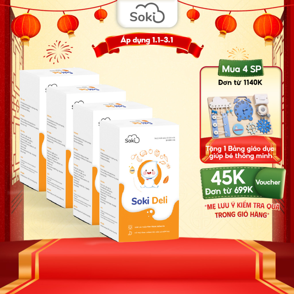 Combo of 4 Boxes of SOKI DELI Soluble Powder to Improve Anorexia and ...