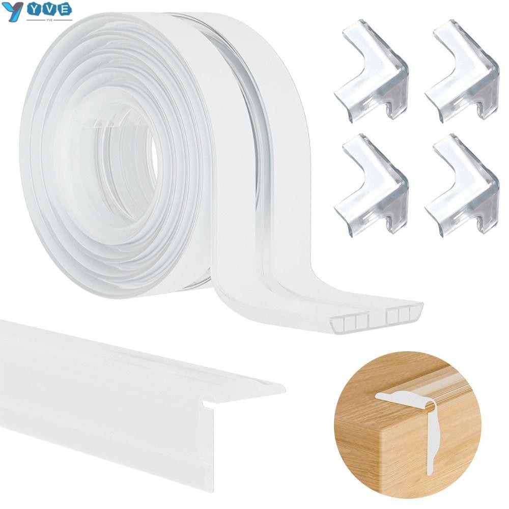 YVE Table Edge Guard Strip, Transparent Anti Collision Furniture Corner ...