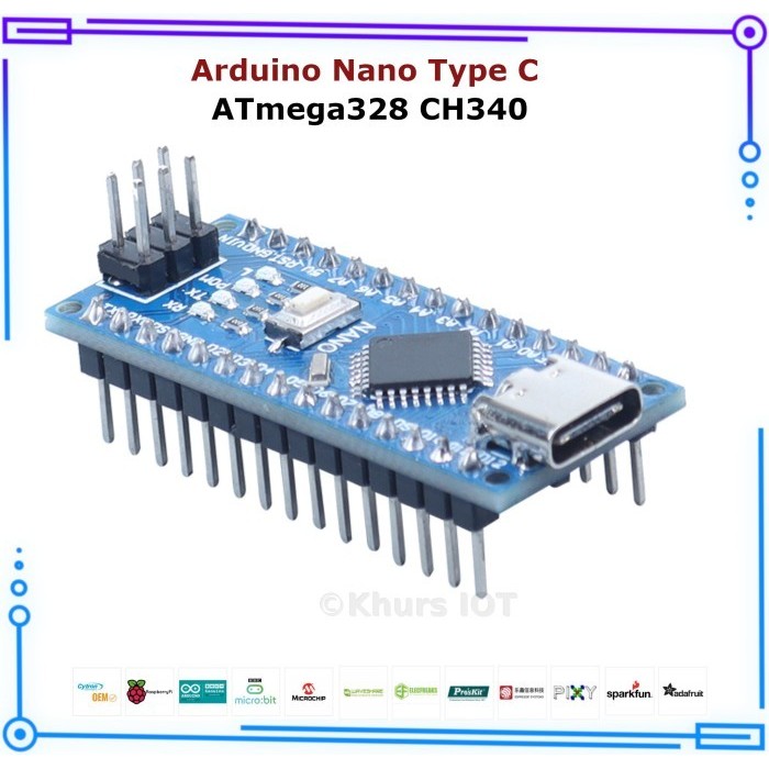 Tr99 Arduino Nano V3 Type C ATmel ATmega328P CH340 - Without Cable | Shopee Malaysia