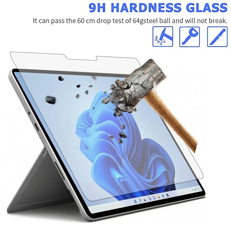1-2Pcs 900D HD Clear Tempered Glass Film For Surface Book Laptop Go GO2 ...