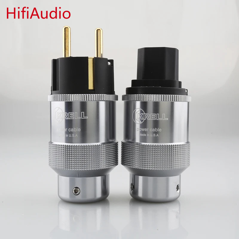 New Krell Gold Plated US/EU Power Plug IEC Audio Connector HiFi AC ...