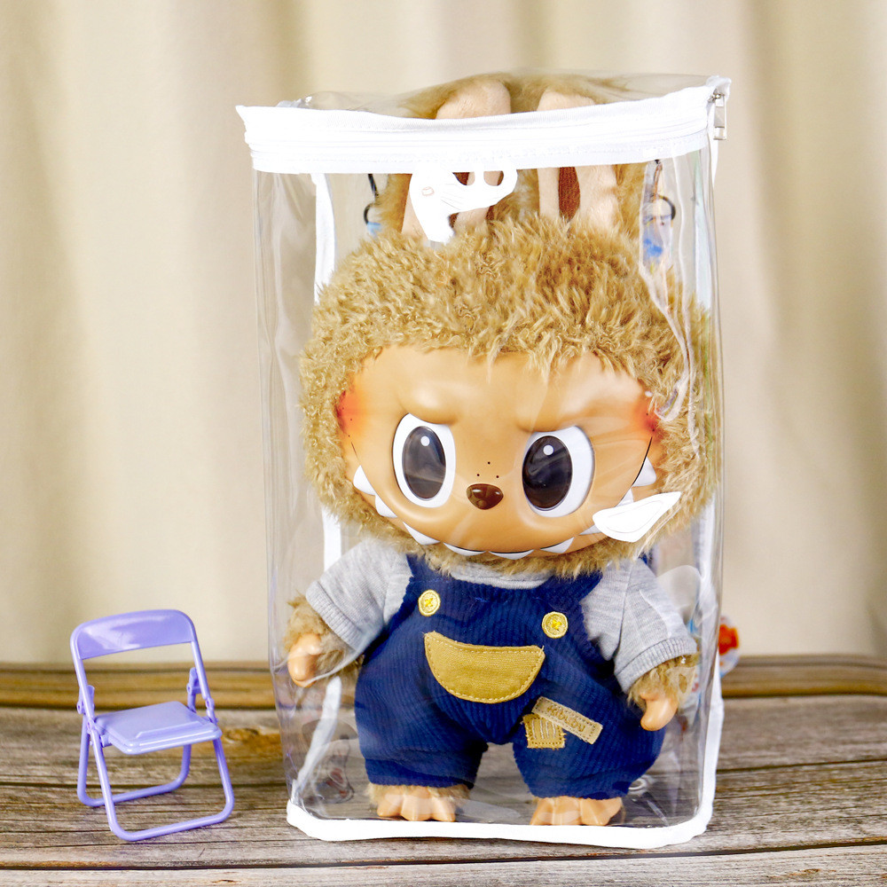 Cartoon Labubu Cover Large Labubu Storage Bag Cotton Doll Pain Bag PVC ...