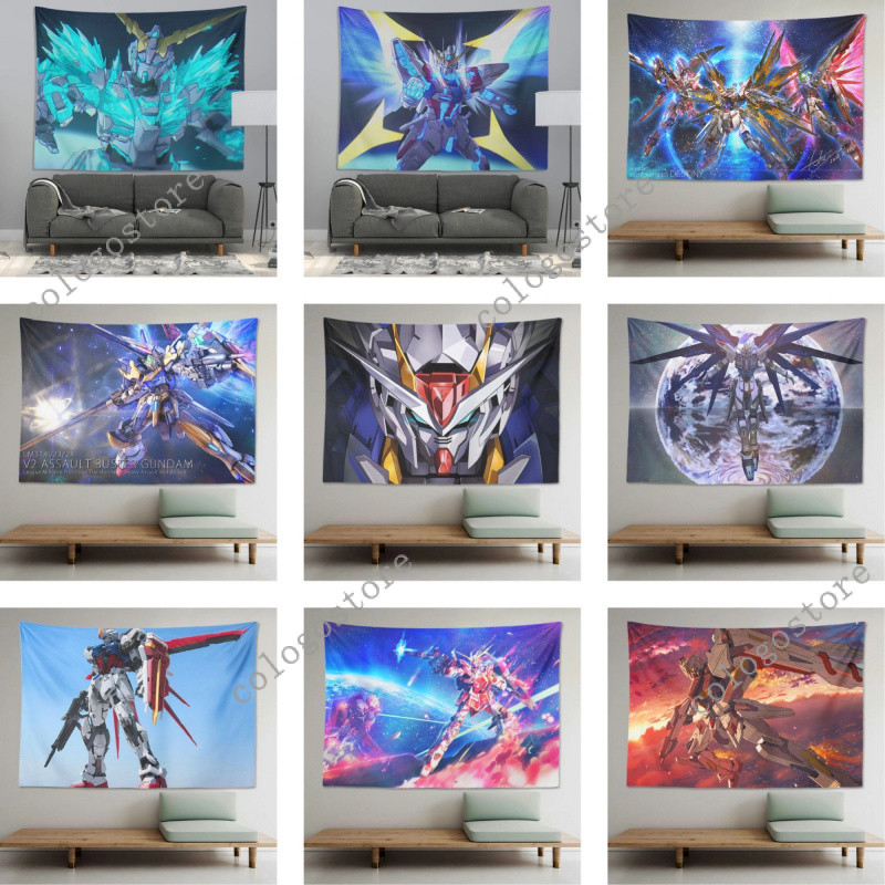 100*70CM GUNDAM Tapestry GUNDAM Wall Hanging Room Decor Wallpaper ...
