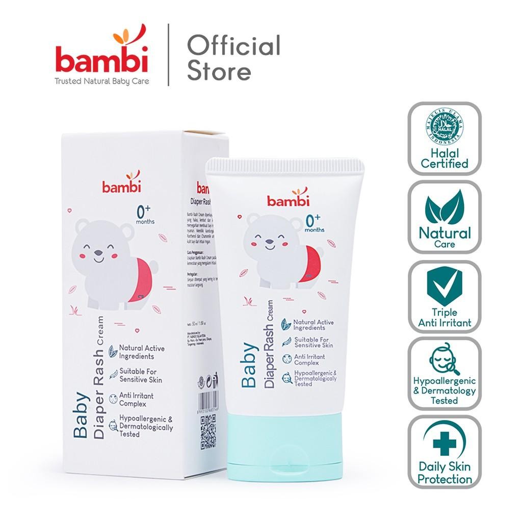 Bambi Baby Diaper Rash Cream 50ml - Baby Rash Cream - For Sensitive ...