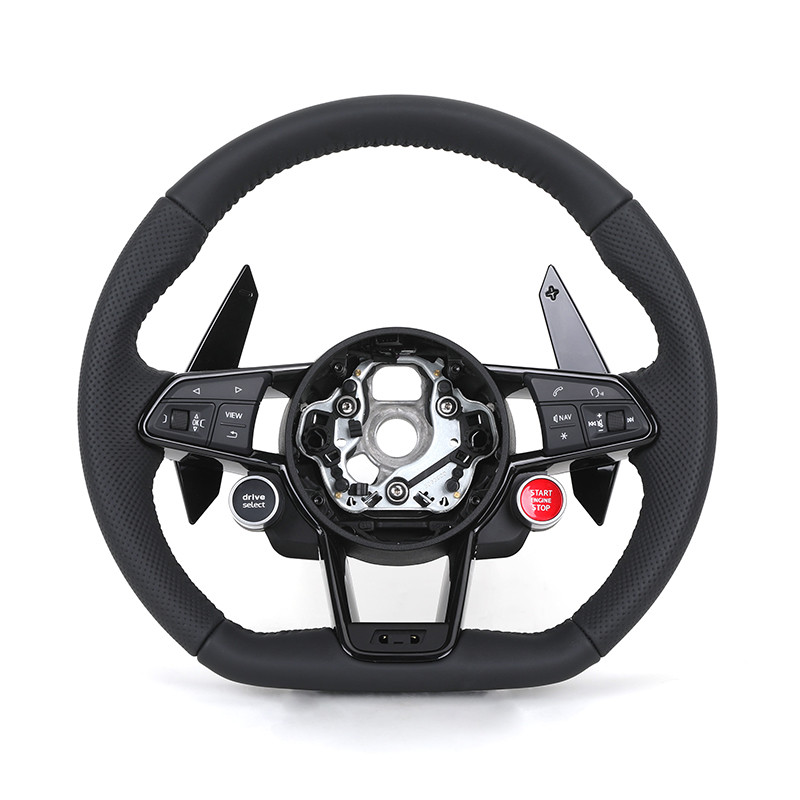 Upgrade Volant Lenkrad Black Trim Leather Steering Wheel for Audi R8 A3 ...