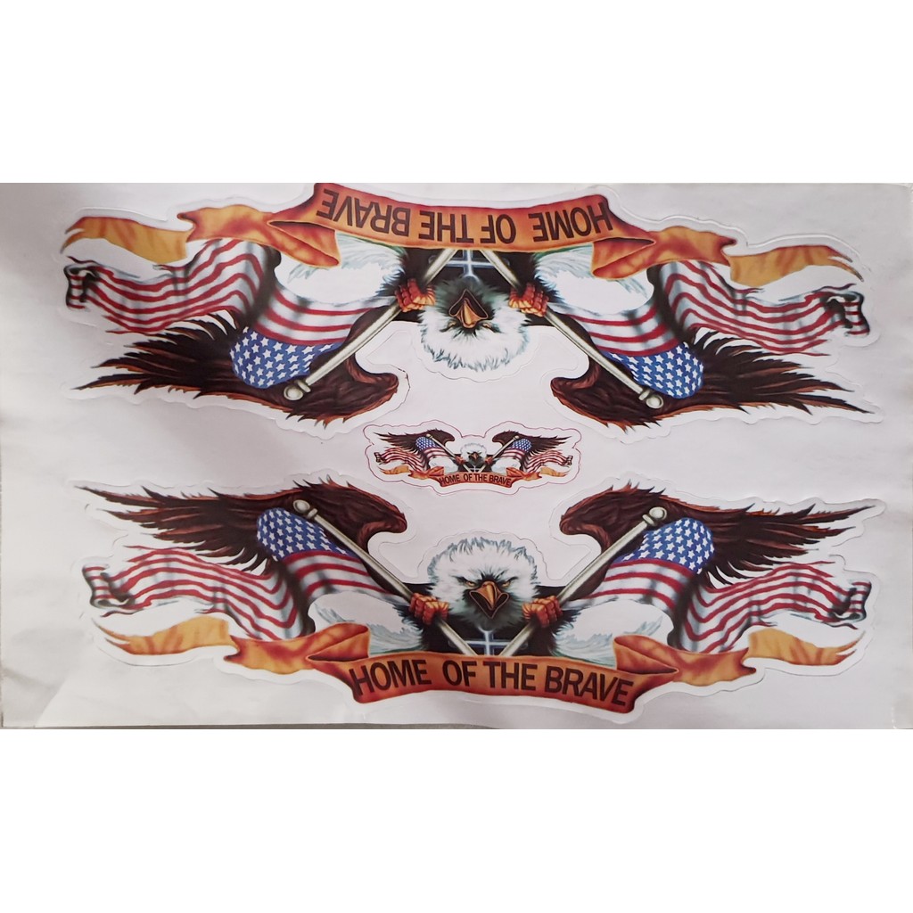 Fire eagle sticker head decal stickers for motorcycle motorbikes and ...