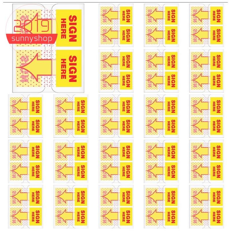 1250Pcs Sign Here Stickers 1 Inch Sign Date Tabs Sign Date Sign ...