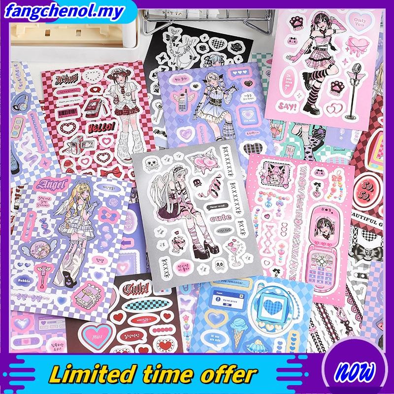 PaperMore贴纸本 电音少女系列 卡通 可爱 少女 DIY 搭配日记素材墙贴20张入PaperMore Sticker Book Electronic Music Girl Series ...