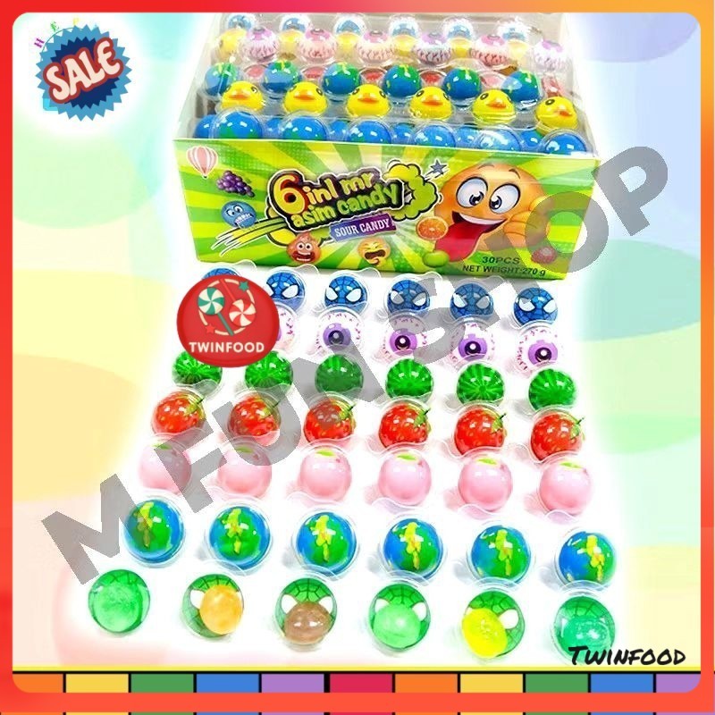 30pcs x9g KHY 6in1 Mr Asim Gula-Gula Masam | Shopee Malaysia