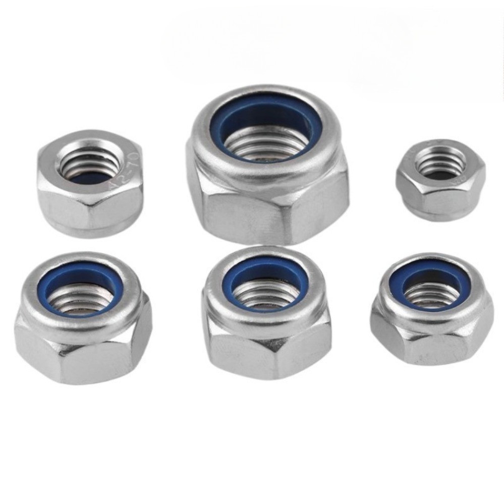 Benang terbalikHexagon Nylon Locknut/Stainless Steel 304 Rubber Nut , Skru Lock DIN985/For Screw ...