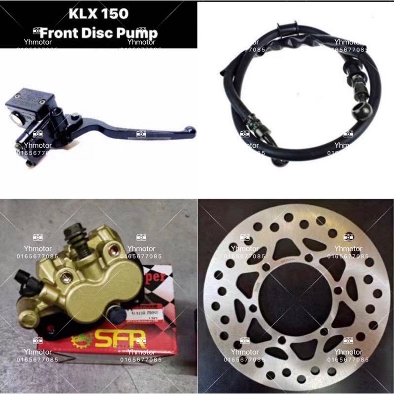 KLX150 FRONT BRAKE SYSTEM SET X4 CALIPER SET MASTER PUMP SET with disc ...