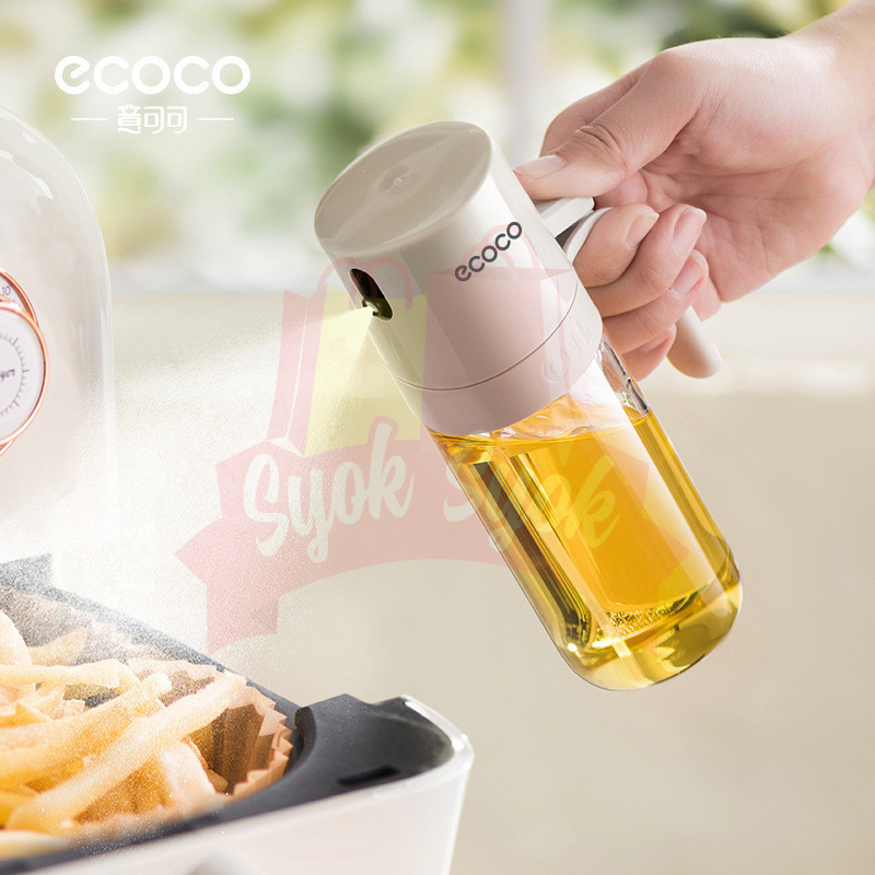 SyokSyok ECOCO High Peng Glass Oil Sprayer for Kitchen, Oil Spray Bottle for Air Fryer, No Oil ...