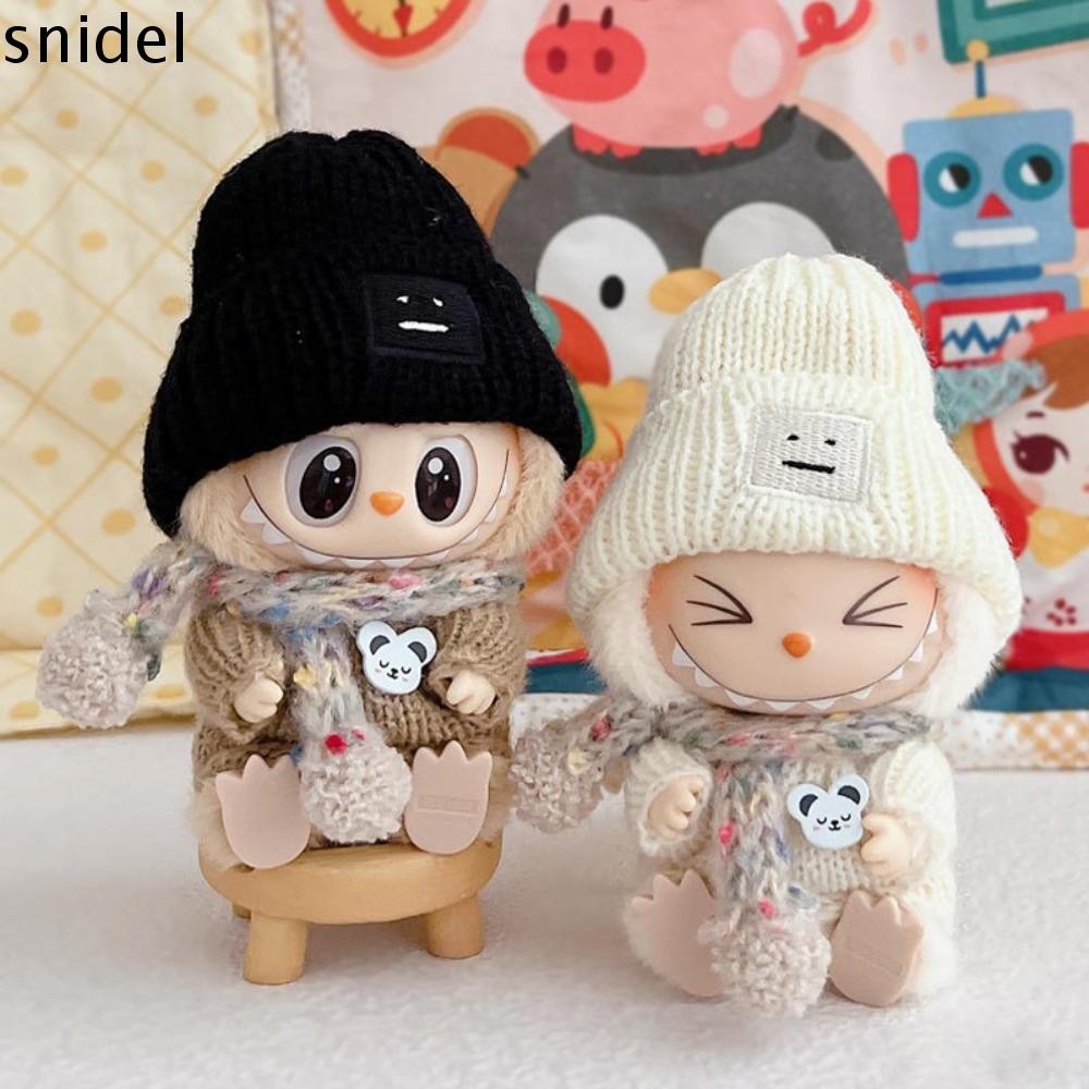 SNIDEL Sitting Party Labubu Clothes, Sweater Set Scarf 17cm Labubu Doll ...