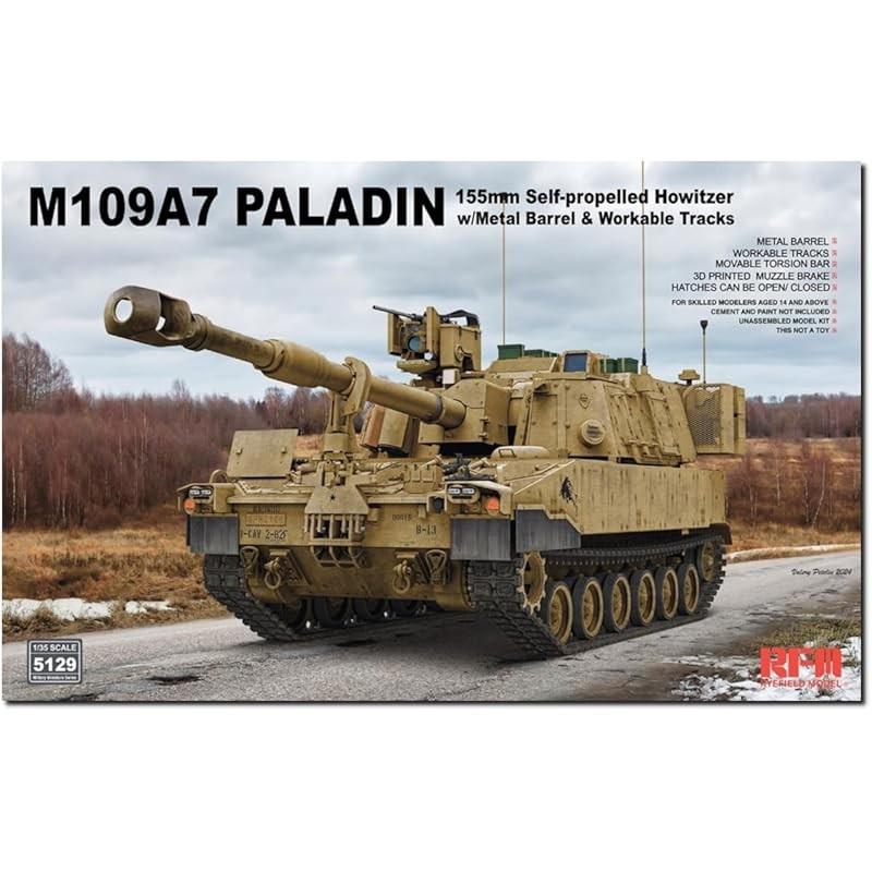 Life Field Model 1/35 America M109A7 Paladin 155mm Self-Propelled ...