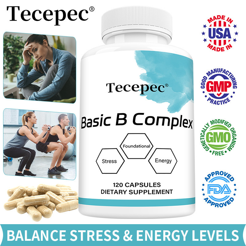Tecepec Basic B Complex Supplement Supports Brain Health, Supports Energy, Supports Normal ...