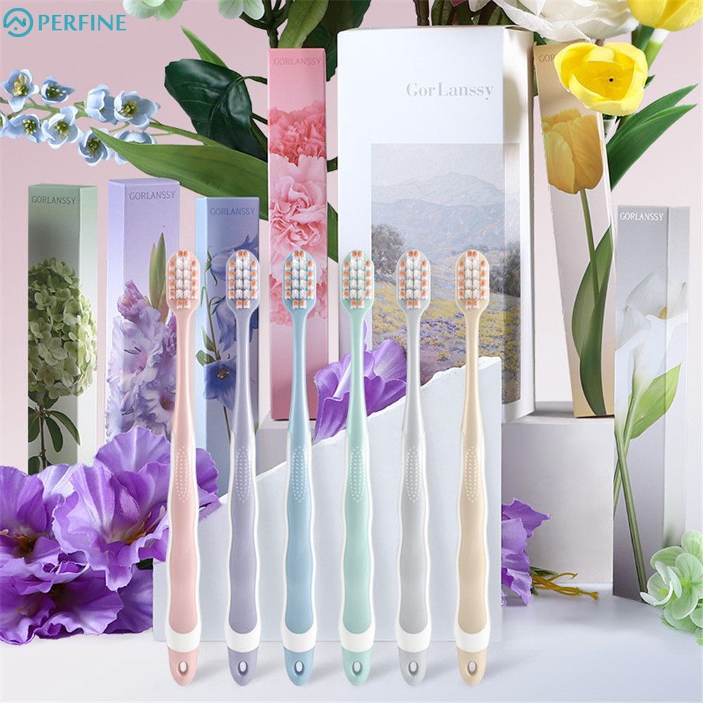 6pcs Gift Box Garden Series Bristled Toothbrush Multi-functional ...