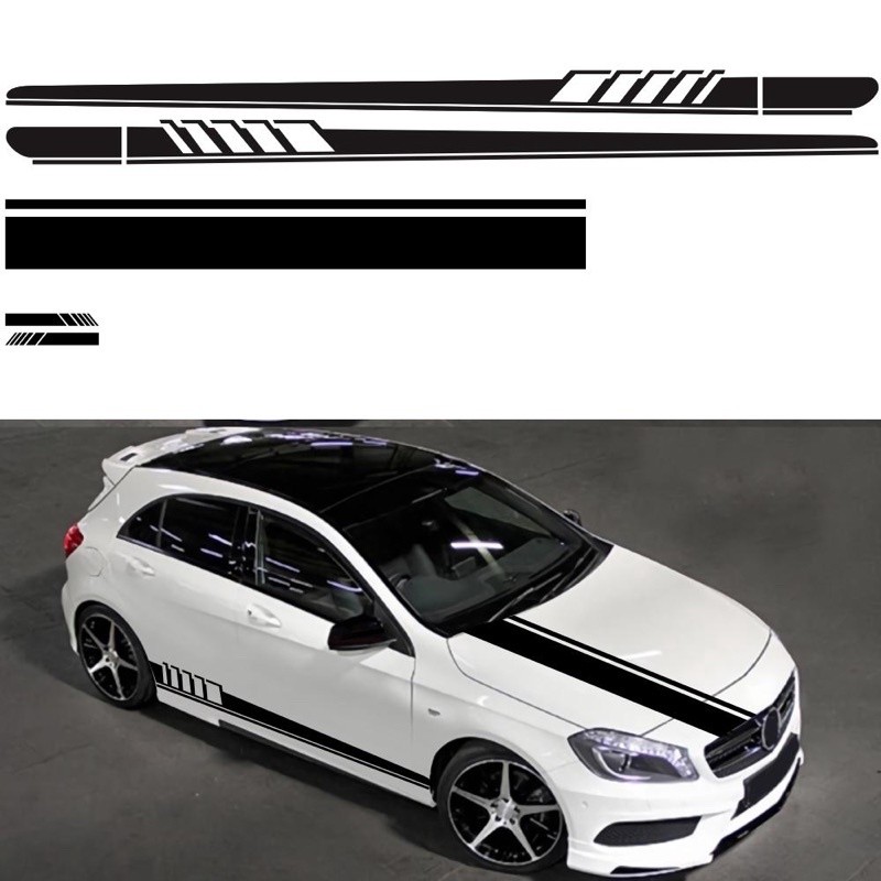 [Ready Stock]K089# AMG Full Set Body Lining Vinyl Decal Stickers ...