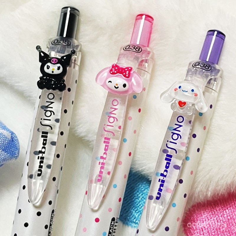 Sanrio Jepun Uni-ball Mitsubishi Gel Pen Kuromi Limited UMN-138 Polka ...