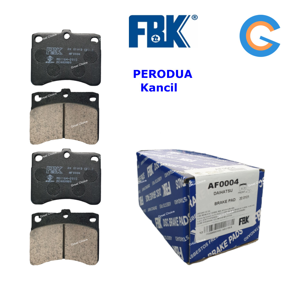 FBK Kancil Front (Depan) Disc Brake Pad PERODUA AF0004 | Shopee Malaysia