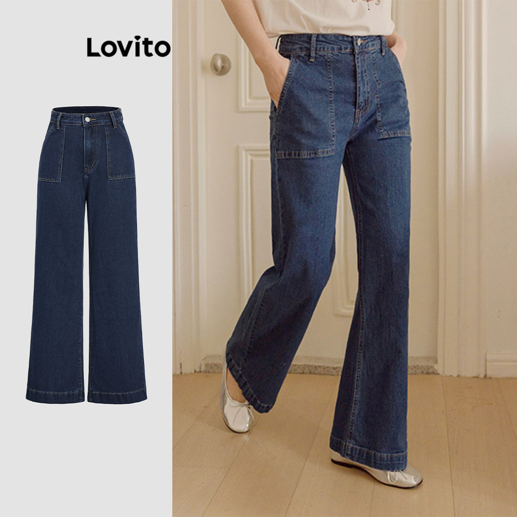 Lovito Casual Pocket Summer/Spring Jean for Women L116LD274 Lovito ...