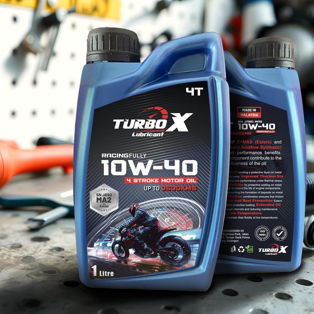 Turbo X 4T 10w40 Motorcycle Engine Oil Yamaha Y15 Y16 MT25 Benelli SYM ...