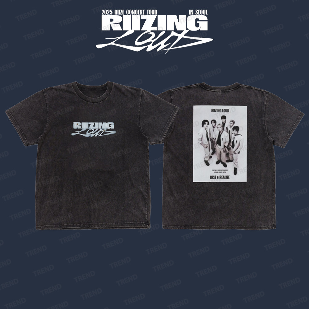 ️ 2025 RIIZE CONCERT TOUR "RIIZING LOUD" Merch Washed Cotton T-shirt ...
