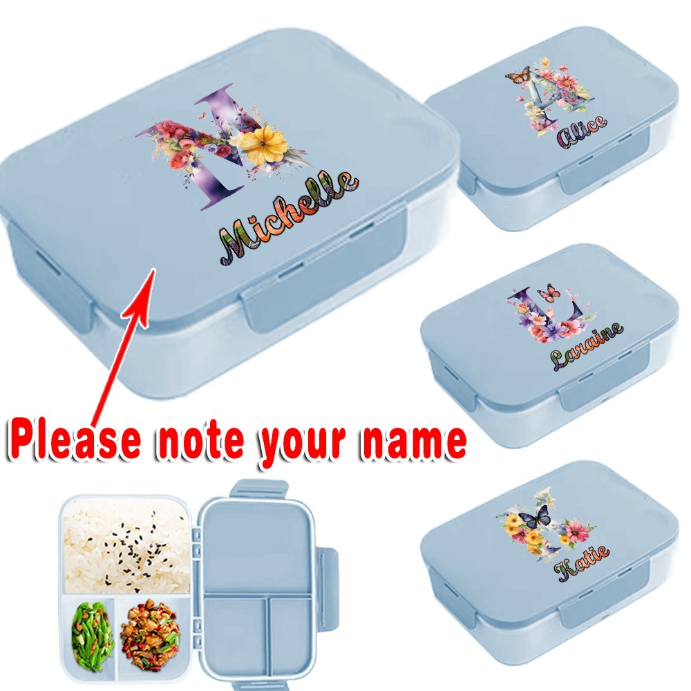 New Personalized customization name or image food Container Kids School ...