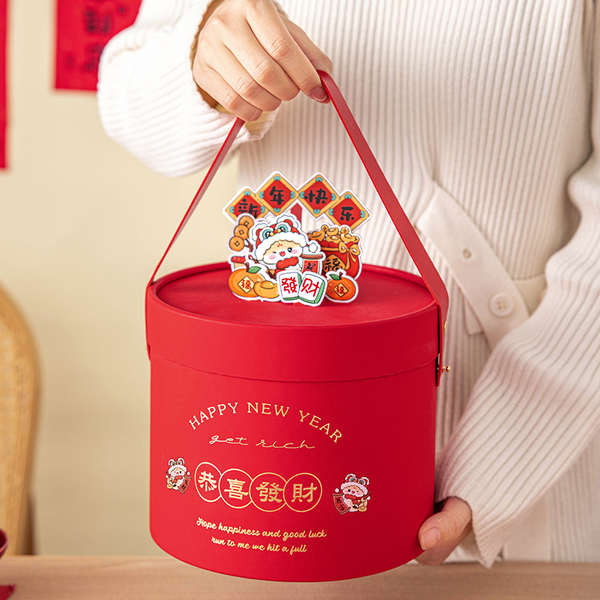 新年包裝袋 新年礼盒2025 新年禮盒包裝盒 Kotak hadiah Tahun Baru 2025, kotak kosong, beg ...