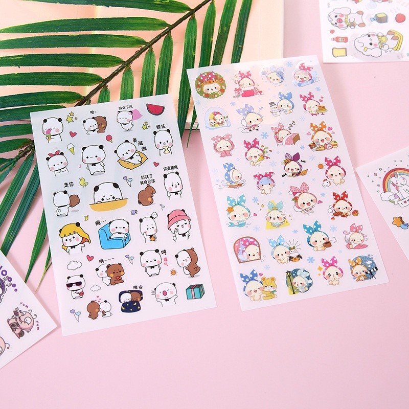 M & K | Cartoon Cartoon Handbook 6 Pieces Pack Stickers Cute diy ...