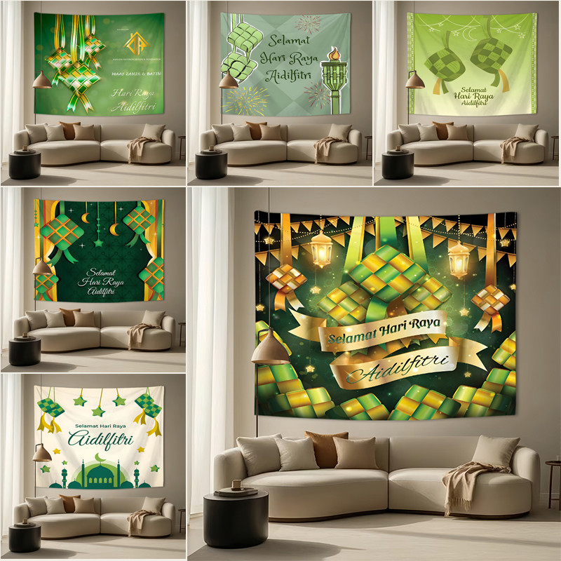 Selamat Hari Raya Single Sided Printed Tapestry Bedroom Wall Decor ...