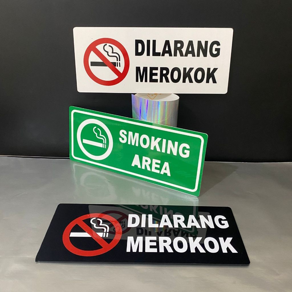 YS Acrylic Sign label no smoking/acrylic marker board | Shopee Malaysia