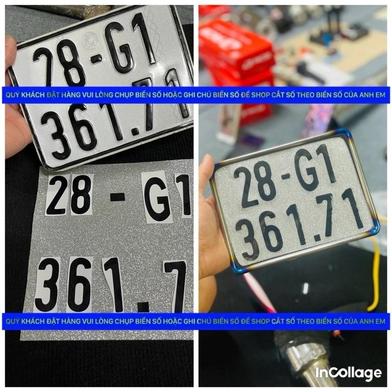 Glitter decal set with numbers to restore old motorbike license plates ...