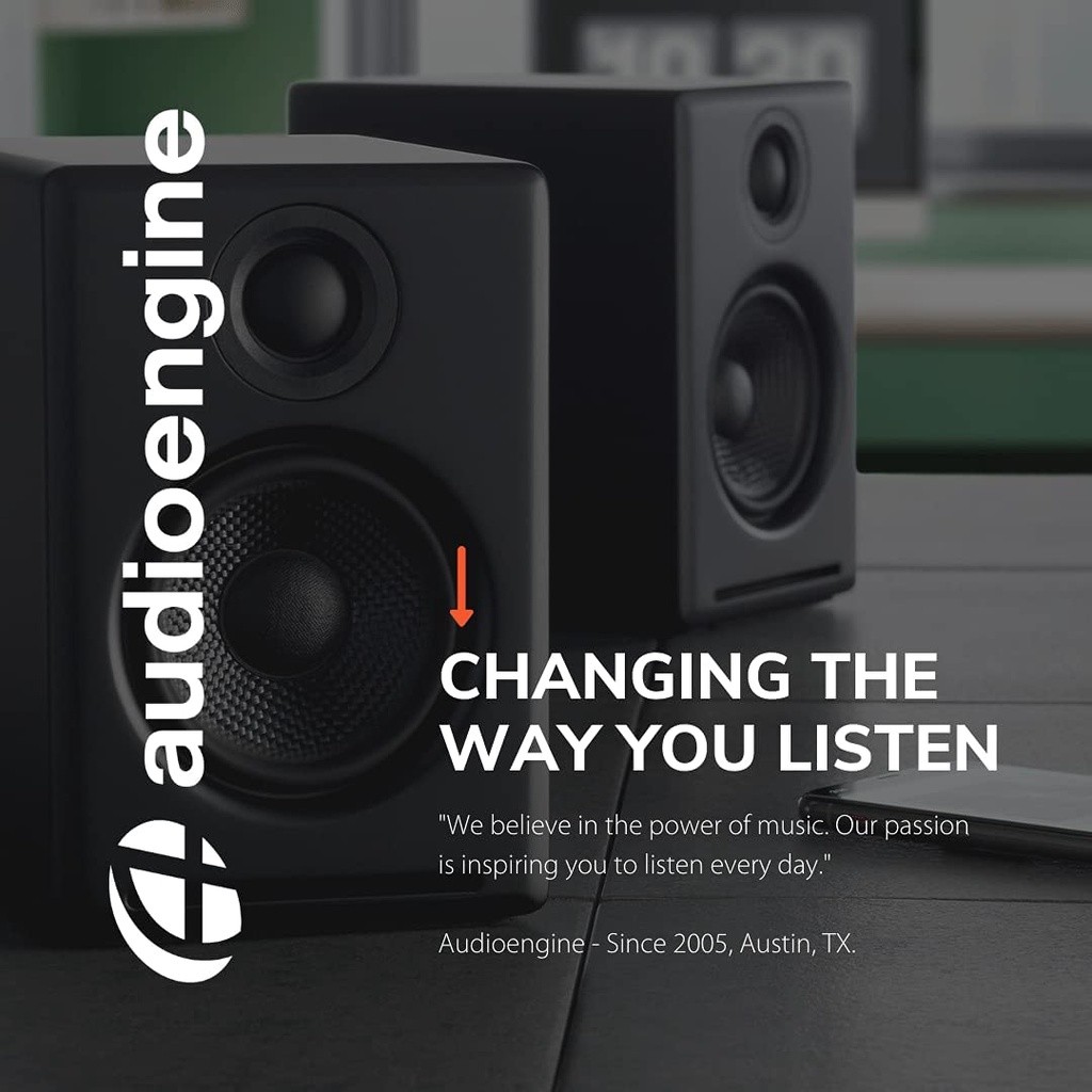 Audioengine A2+ Plus, Wireless Bluetooth Speaker: Desktop Monitor ...