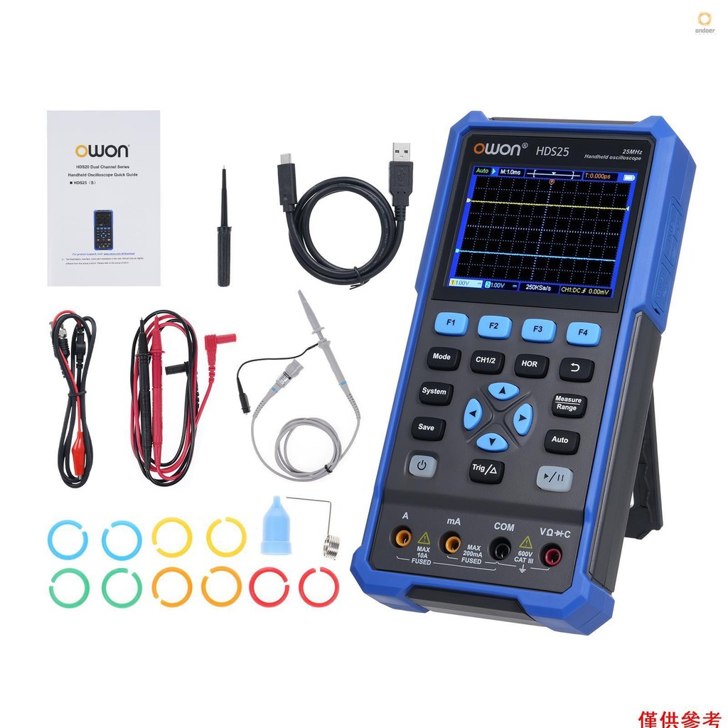 Ado)2in1 Oscilloscope Multimeter Dual Channel 25MHz Bandwidth Handheld ...