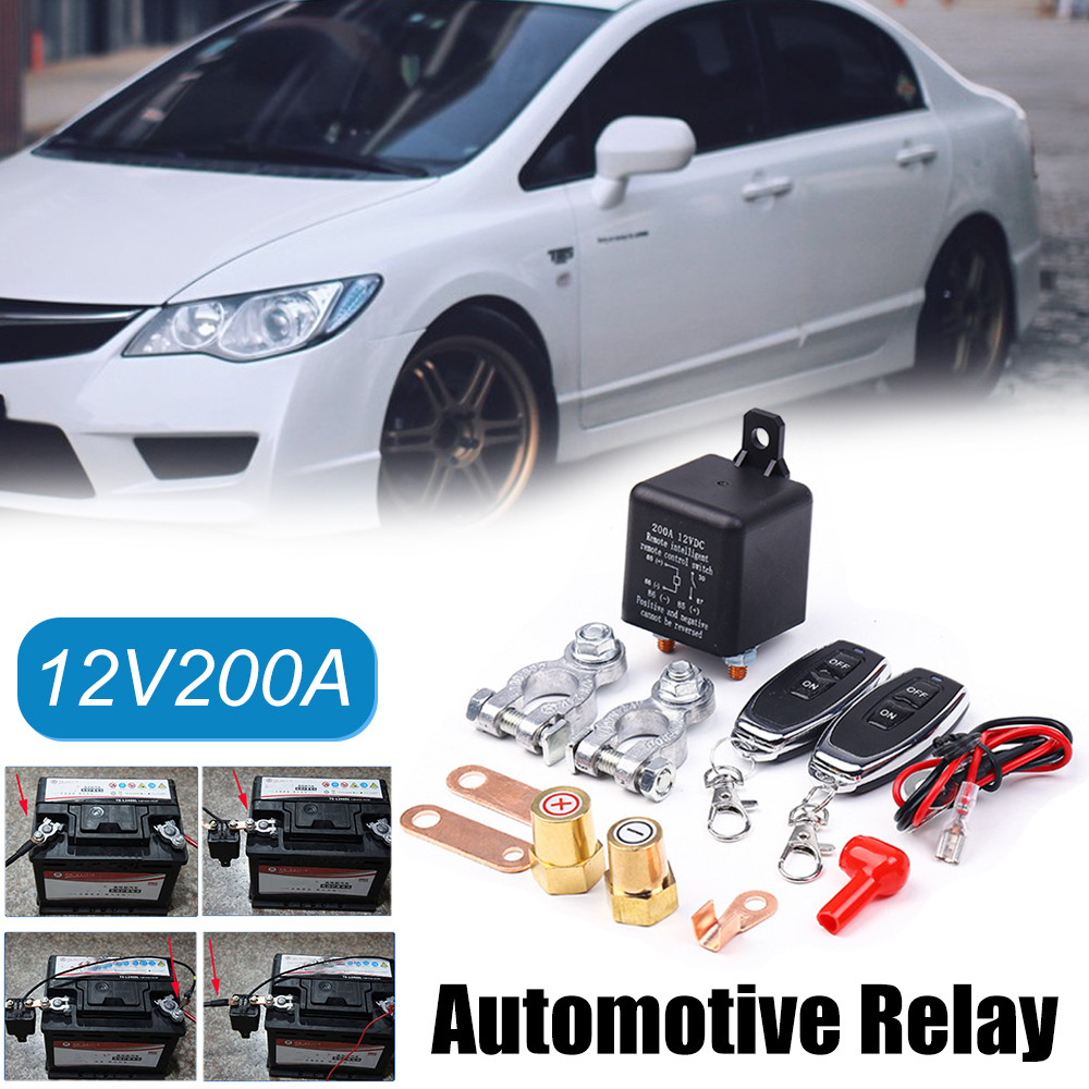 12V 200A Battery Relay Switch Dual Remote Control Car Battery ...