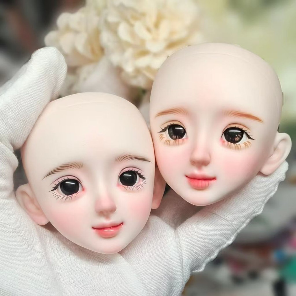 1/6 Female Doll's Head Part or body Makeup Head Smile Doll Accessories ...