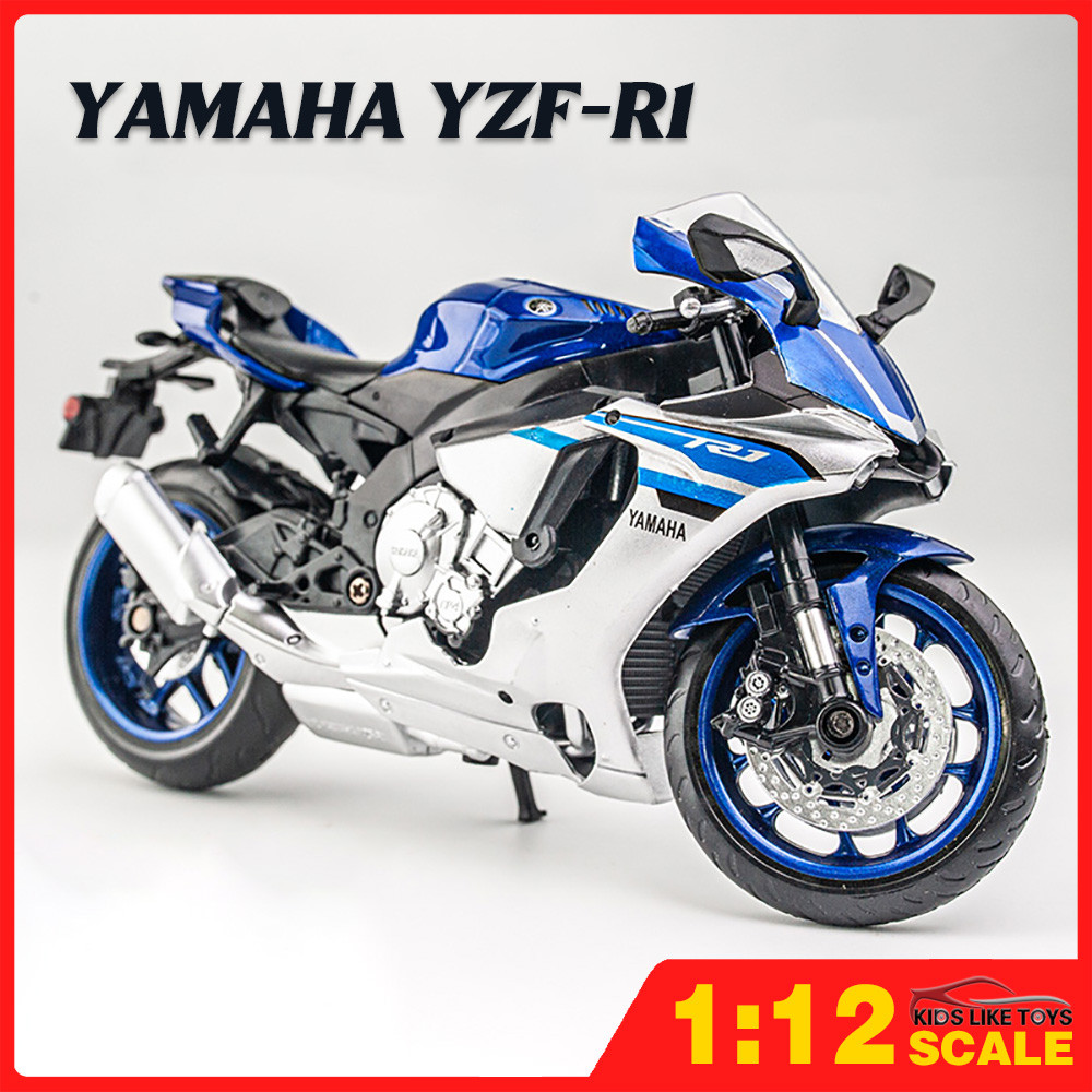 KLT 1:12 YAMAHA YZF-R1 Motorcycle Diecast Model Car Alloy Cars Toys ...